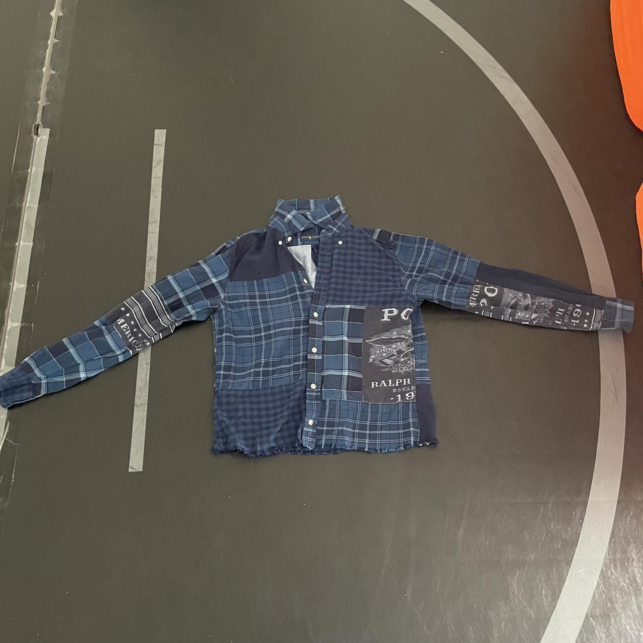 polo ralph lauren cool button up crazy detail purple... - Depop