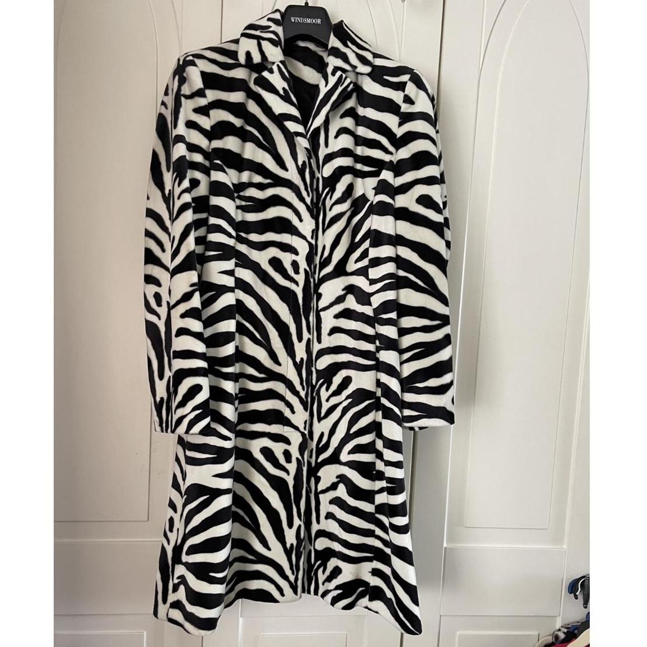 Beautiful 90s zebra coat. Worn once! Very warm and... - Depop