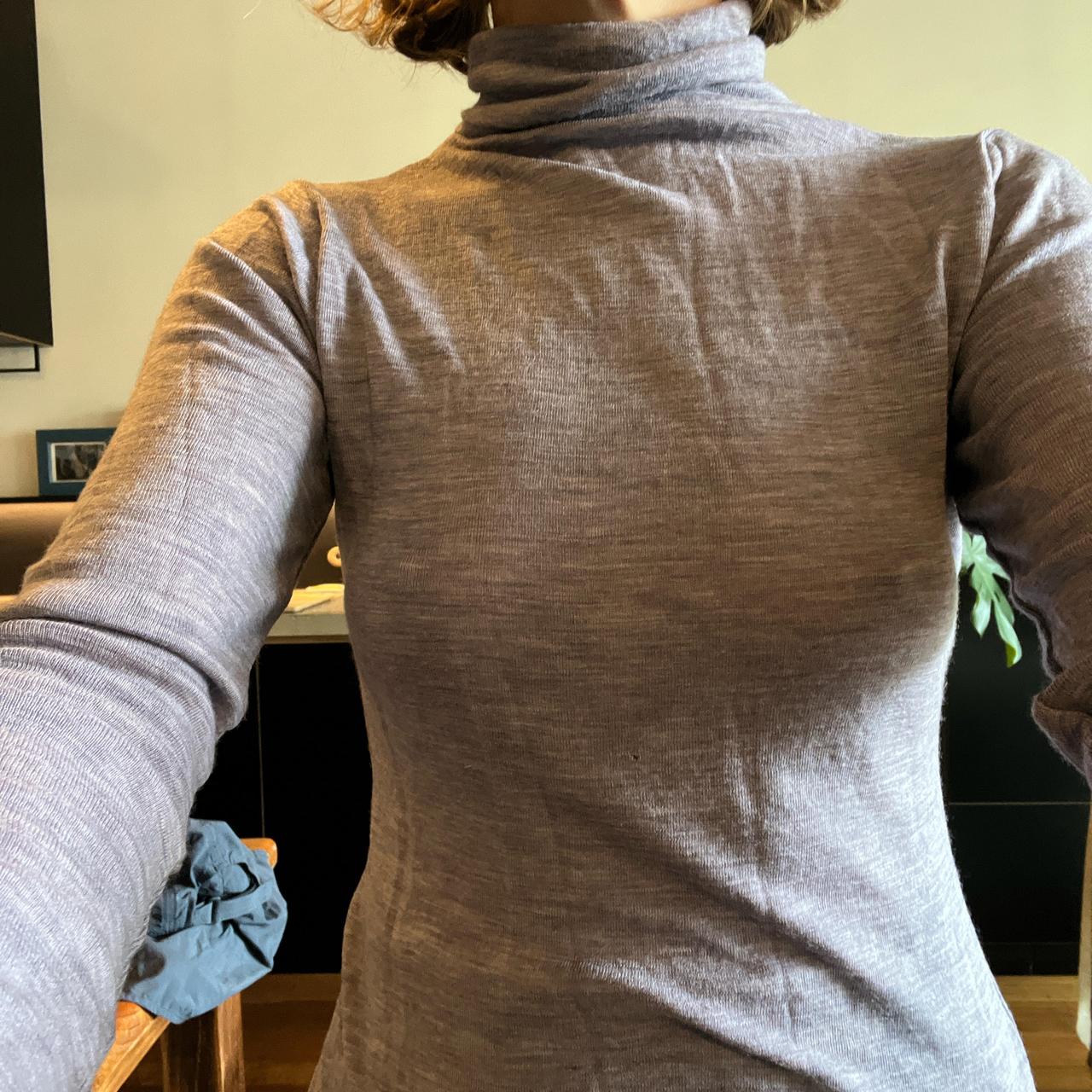 Glassons size 10 purple merino skivvy. Small hole in... - Depop