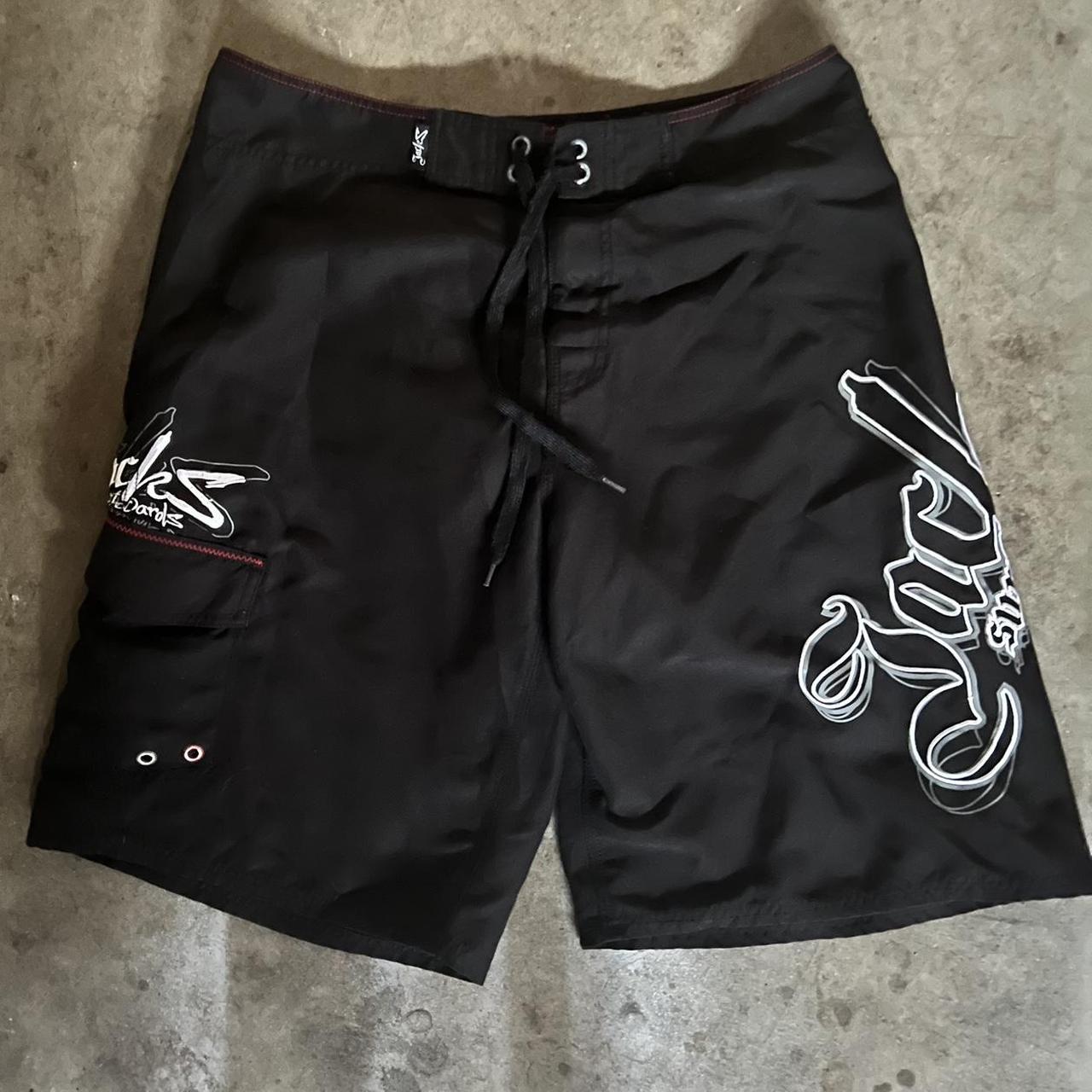 cool swim trunks design on the front,side and... - Depop
