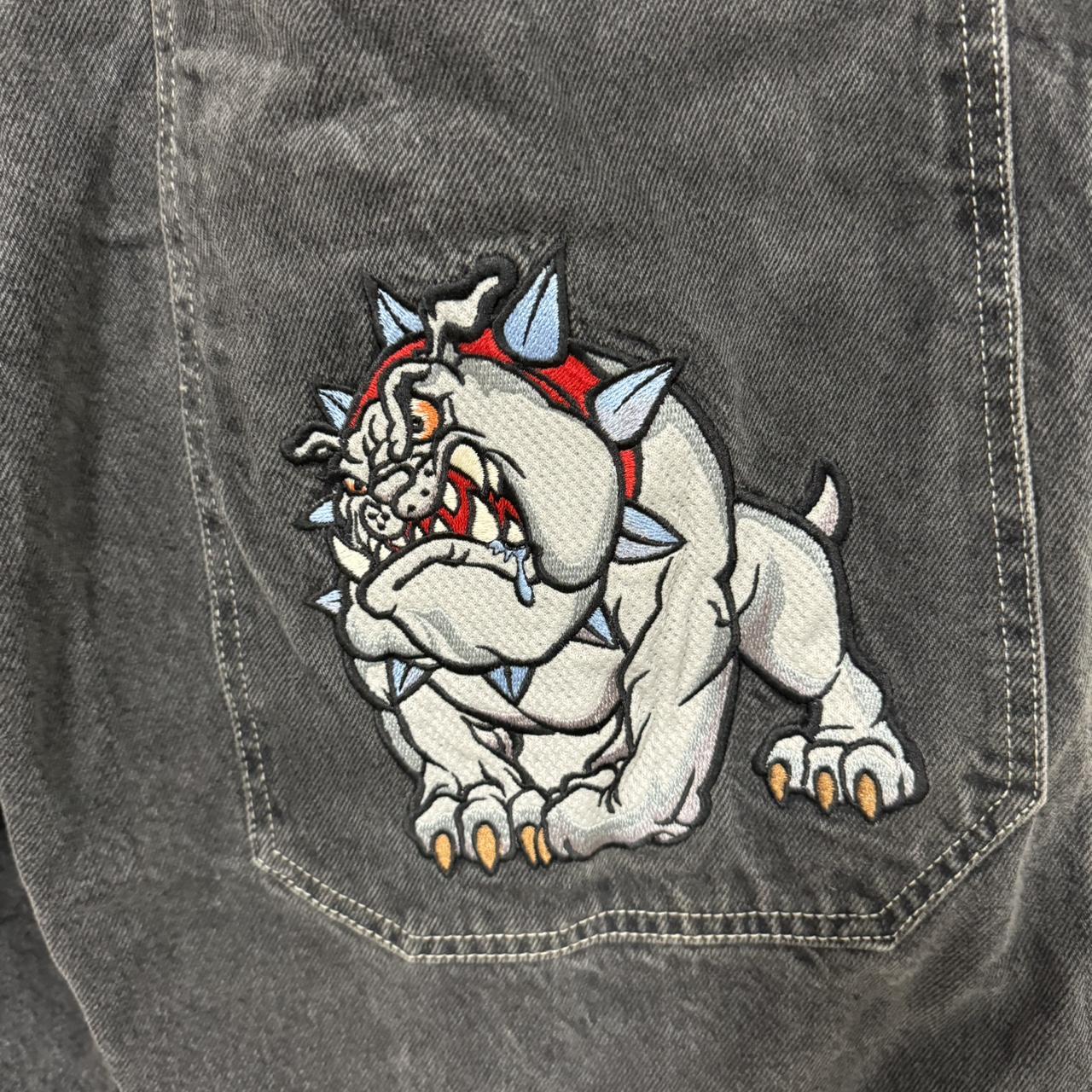 JNCO JORTS bulldogs super rare JNCO jean shorts from... - Depop