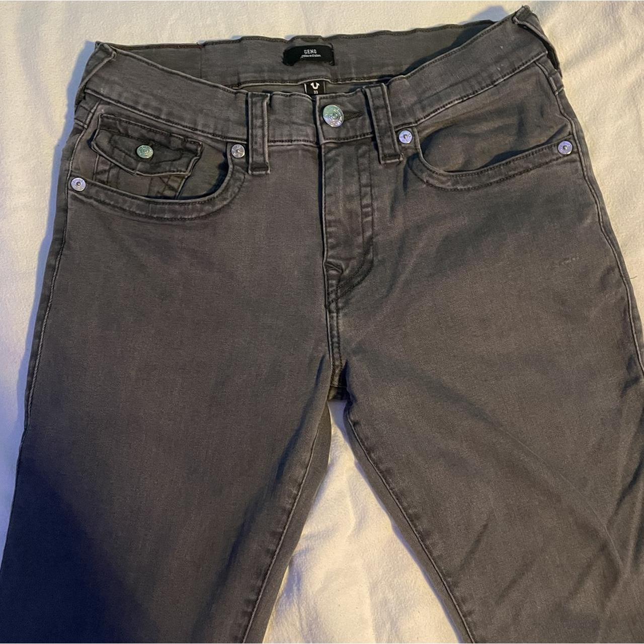 Grey True Religion Jeans Size 33 - Depop