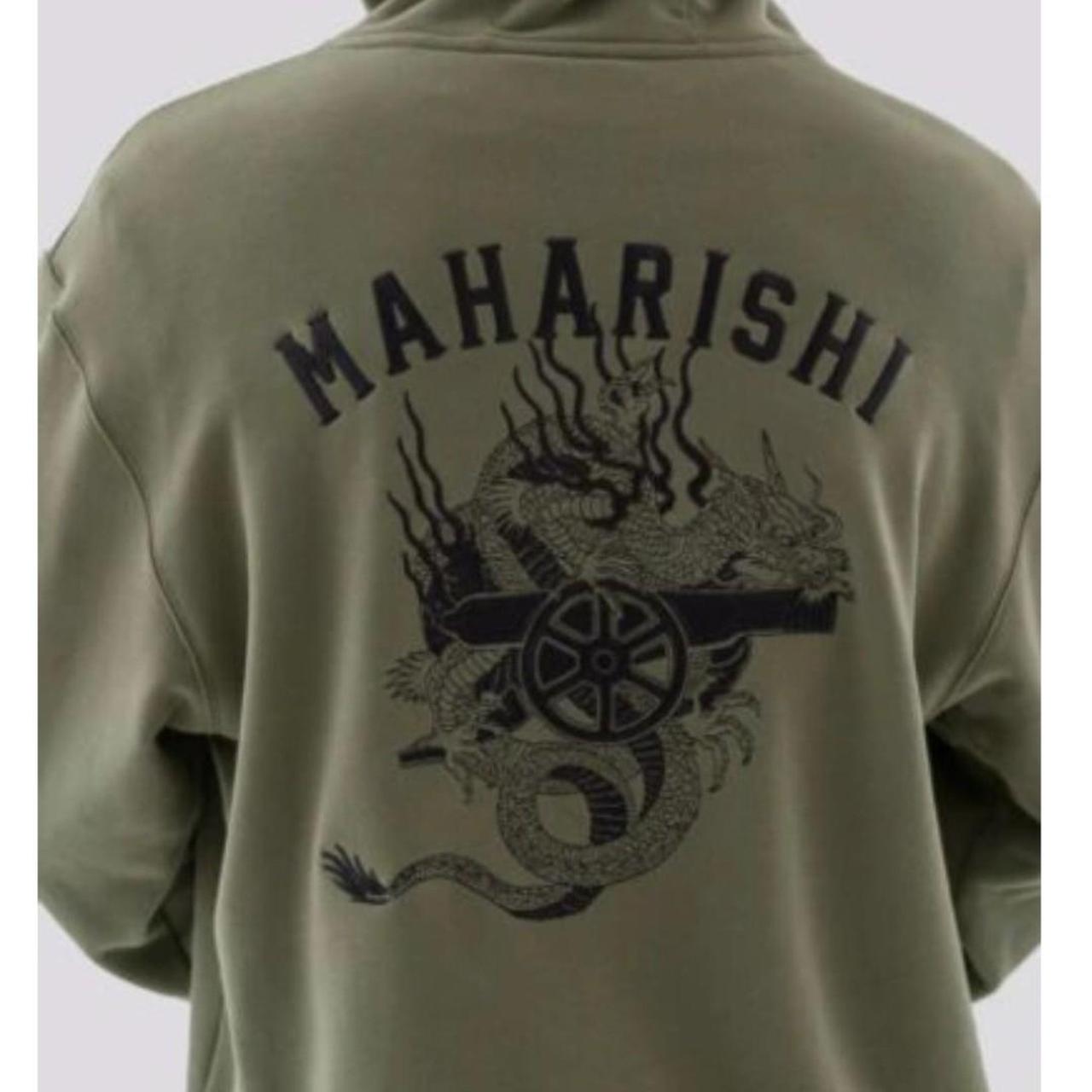 MAHARISHI ARSENAL FC HOODED SWEAT size M - Depop