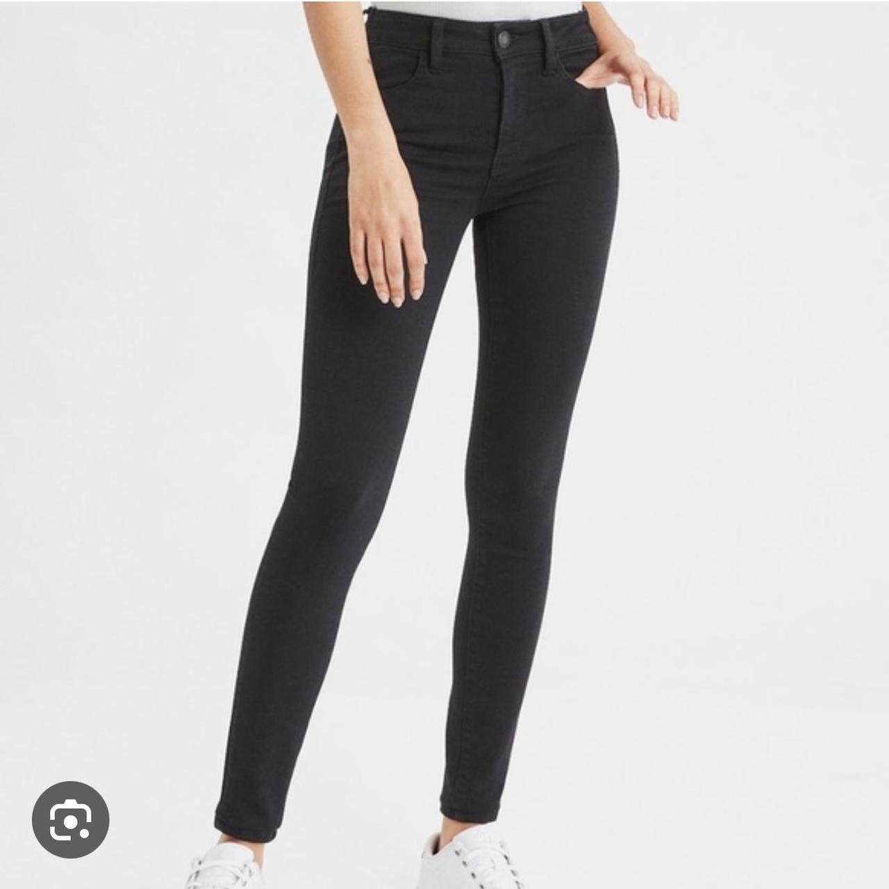 American Eagle Outfitters Black High Waisted Skinny Depop