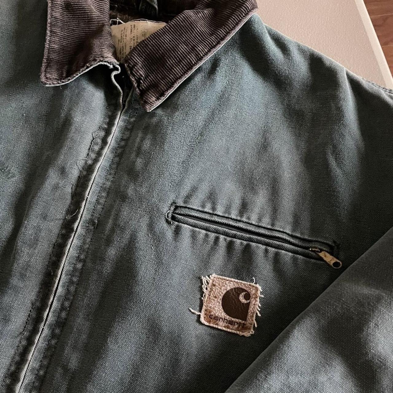 Vintage 90’s Detroit Carhartt Jacket J43 HTG Size... - Depop