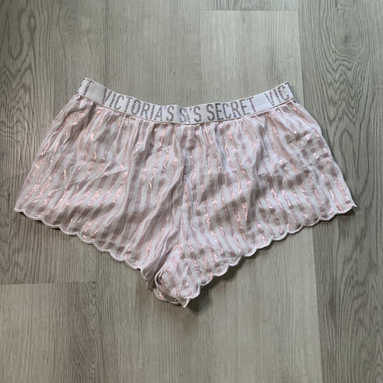 Victoria’s Secret Shorts Glitter Glam Stripped... - Depop