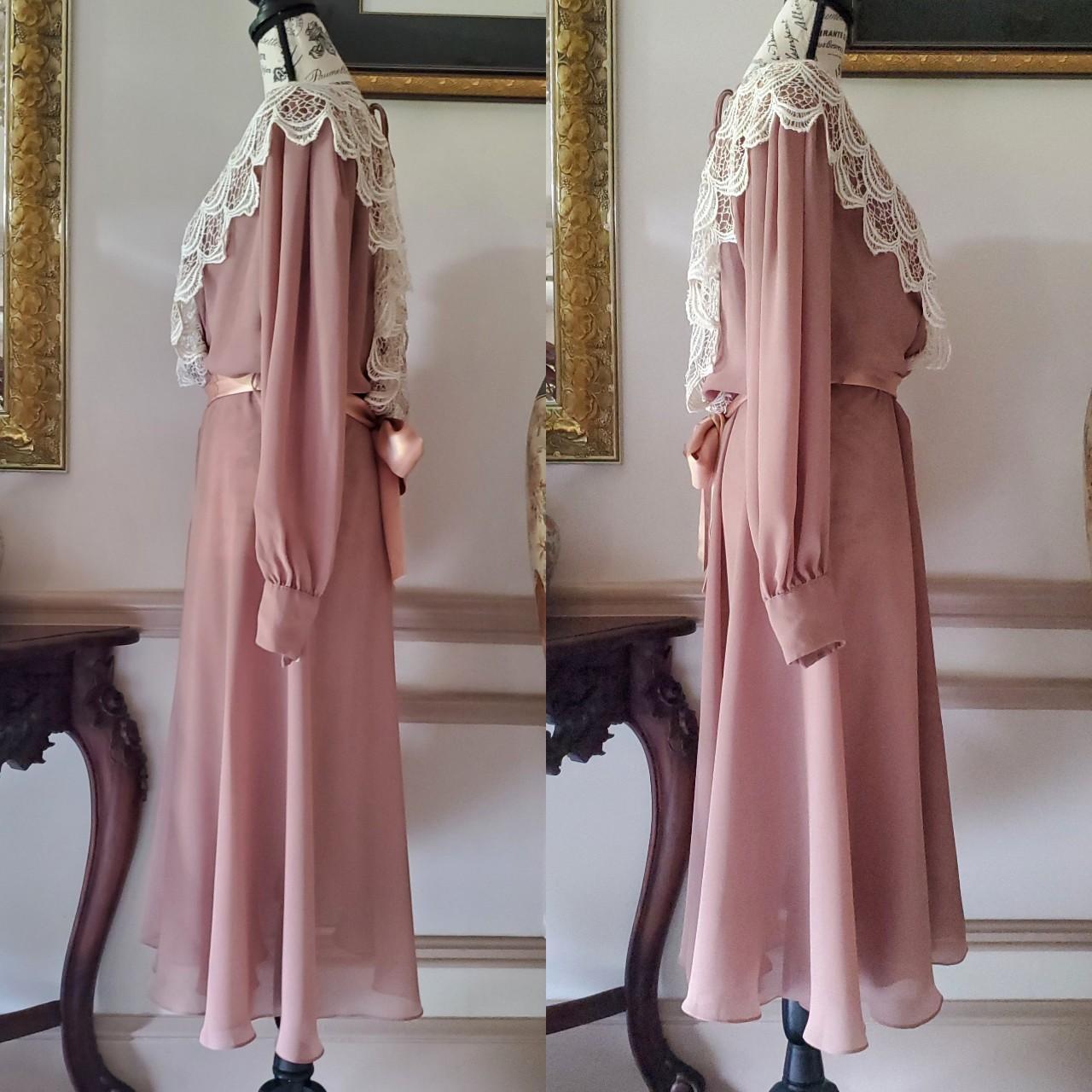 Vintage 70s/80s Ursula of Switzerland sheer lace... - Depop