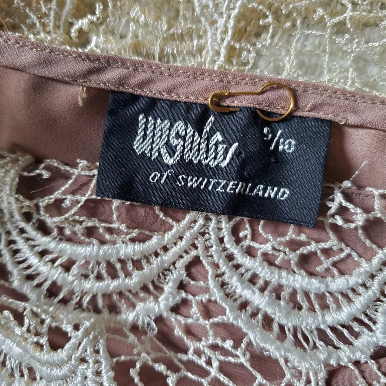 Vintage 70s/80s Ursula of Switzerland sheer lace... - Depop