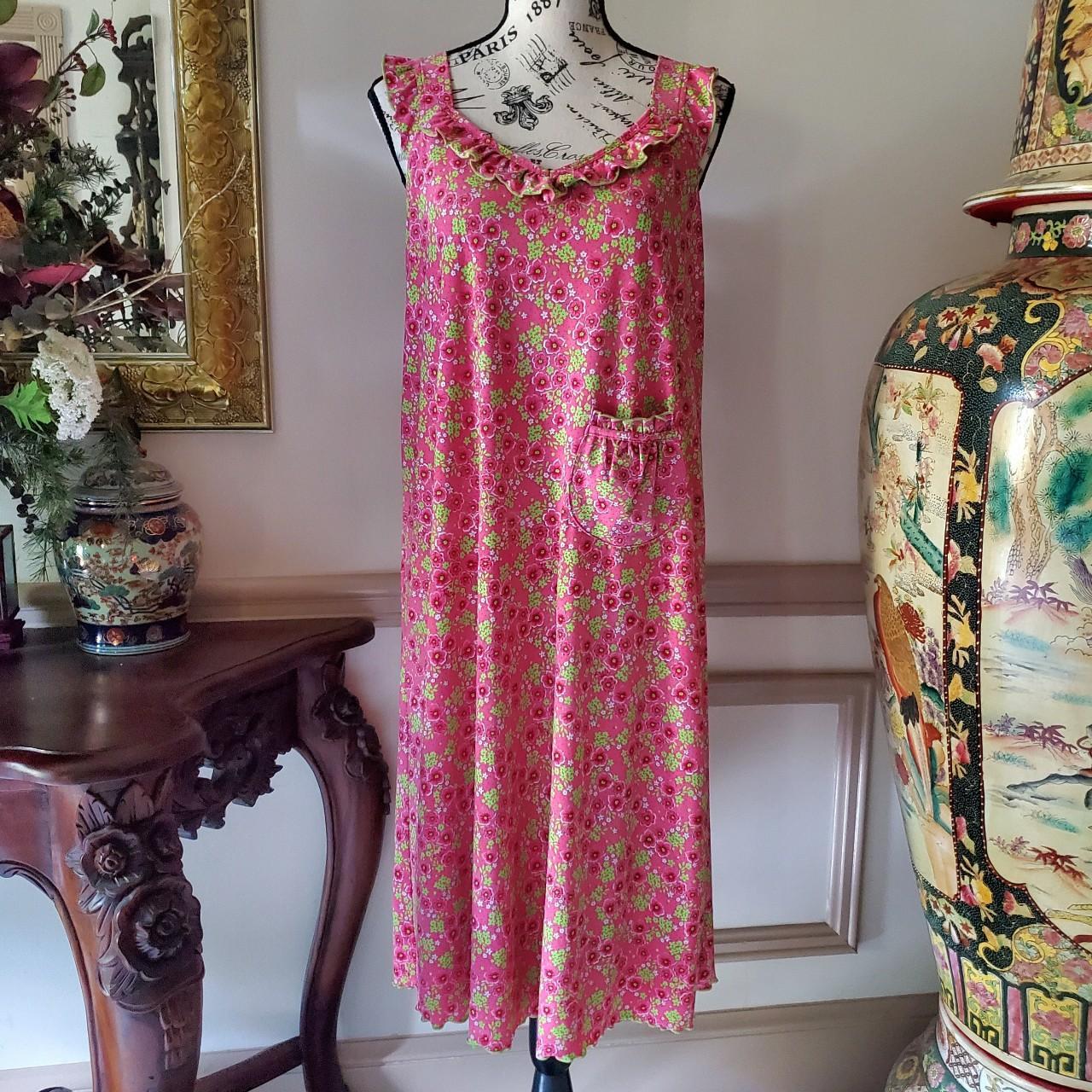 Retro granny strawberry pink and lime green... | Depop