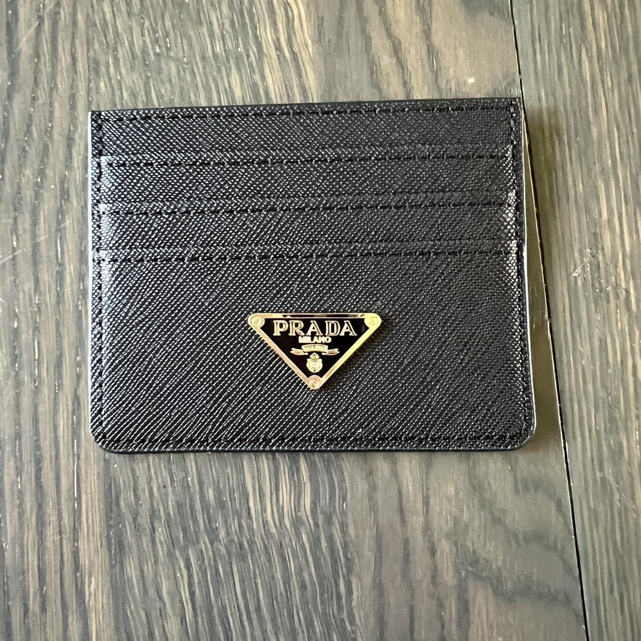 rep prada card holder, black - Depop
