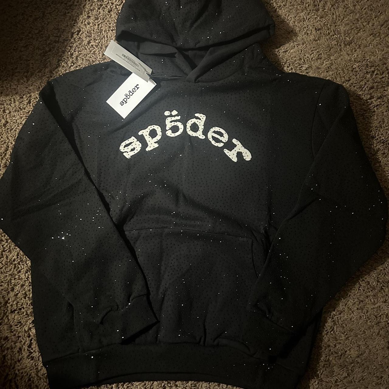 Rhinestone Sp5der Hoodie -Same day shipping🚗 -Never... | Depop