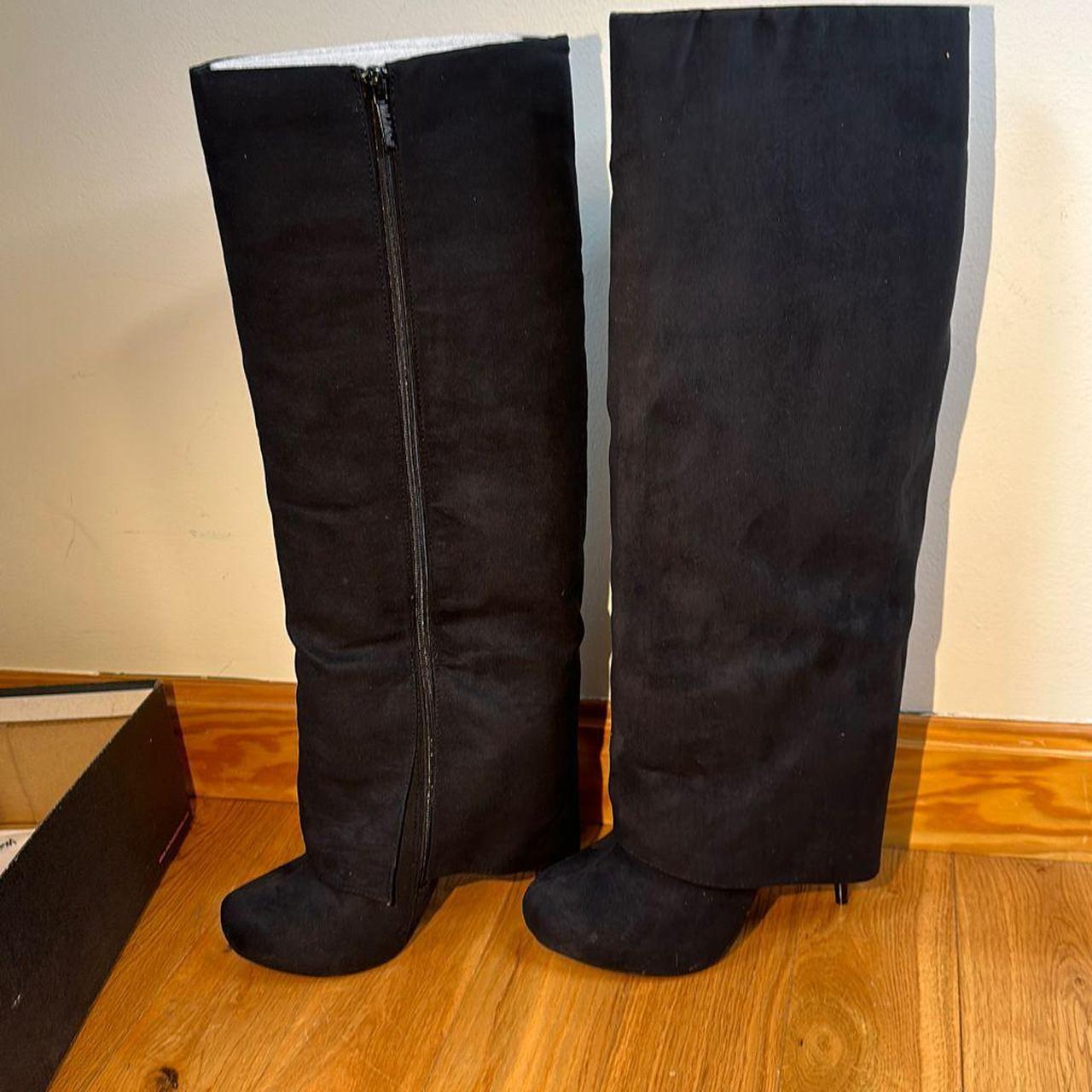 NIB Michael Antonio Okal black Women's Faux Suede... - Depop