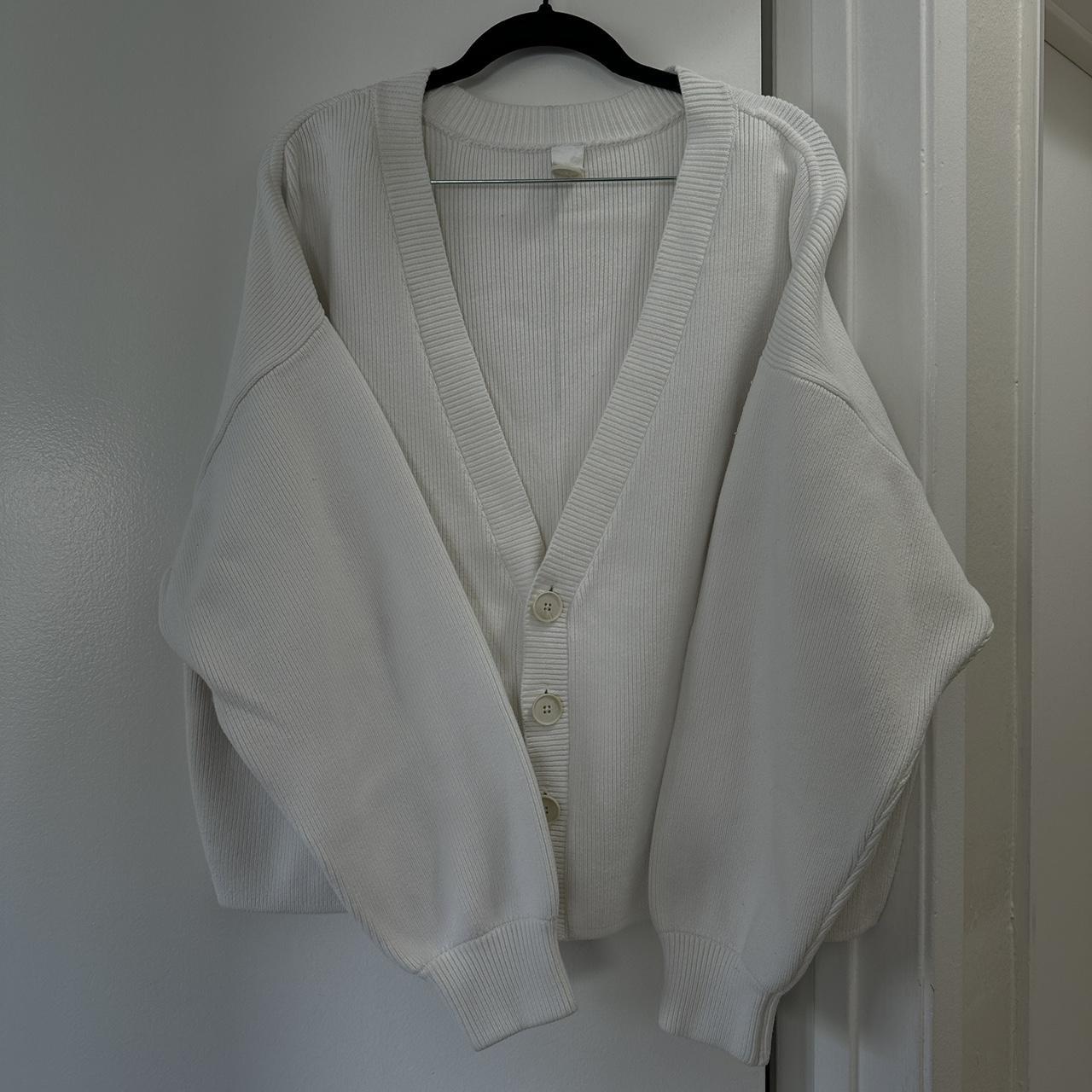 Alo Scholar Cardigan Sweater in Ivory Excellent... | Depop