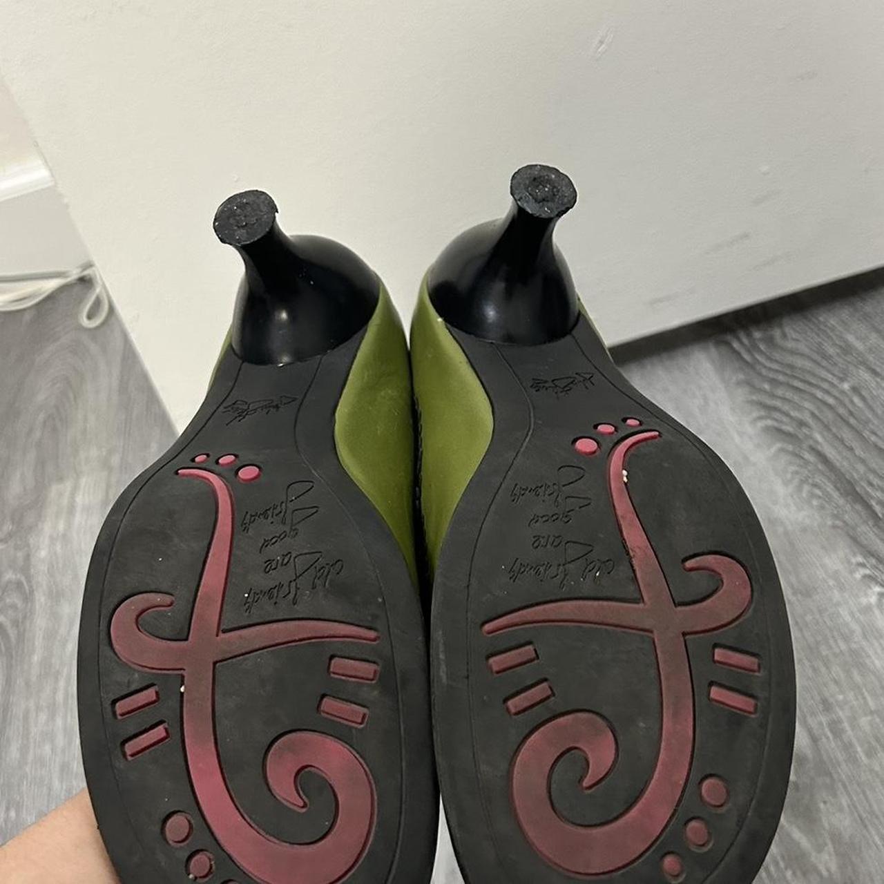 Moss green John Fluevog clown heels Soooo precious,... - Depop