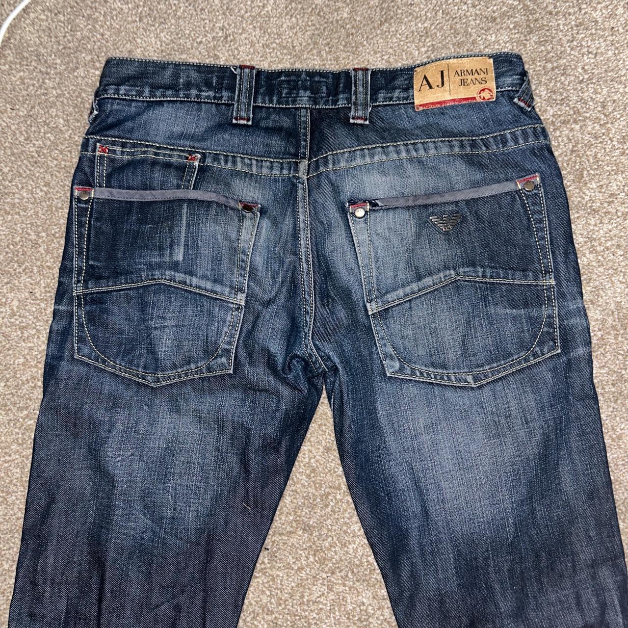 Blue Armani jeans brought worn 3-4 times that’s it - Depop