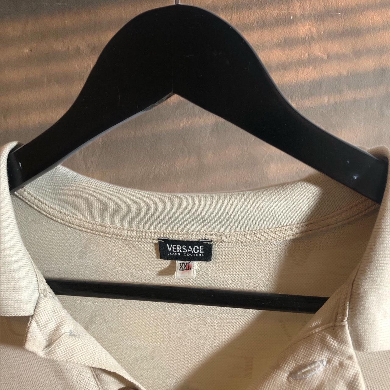 Versace Men's Cream Polo-shirts | Depop