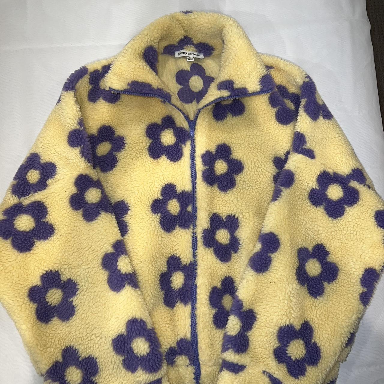 Fuzzy flower jacket 🪩 🪻 Size small & absolutely... - Depop