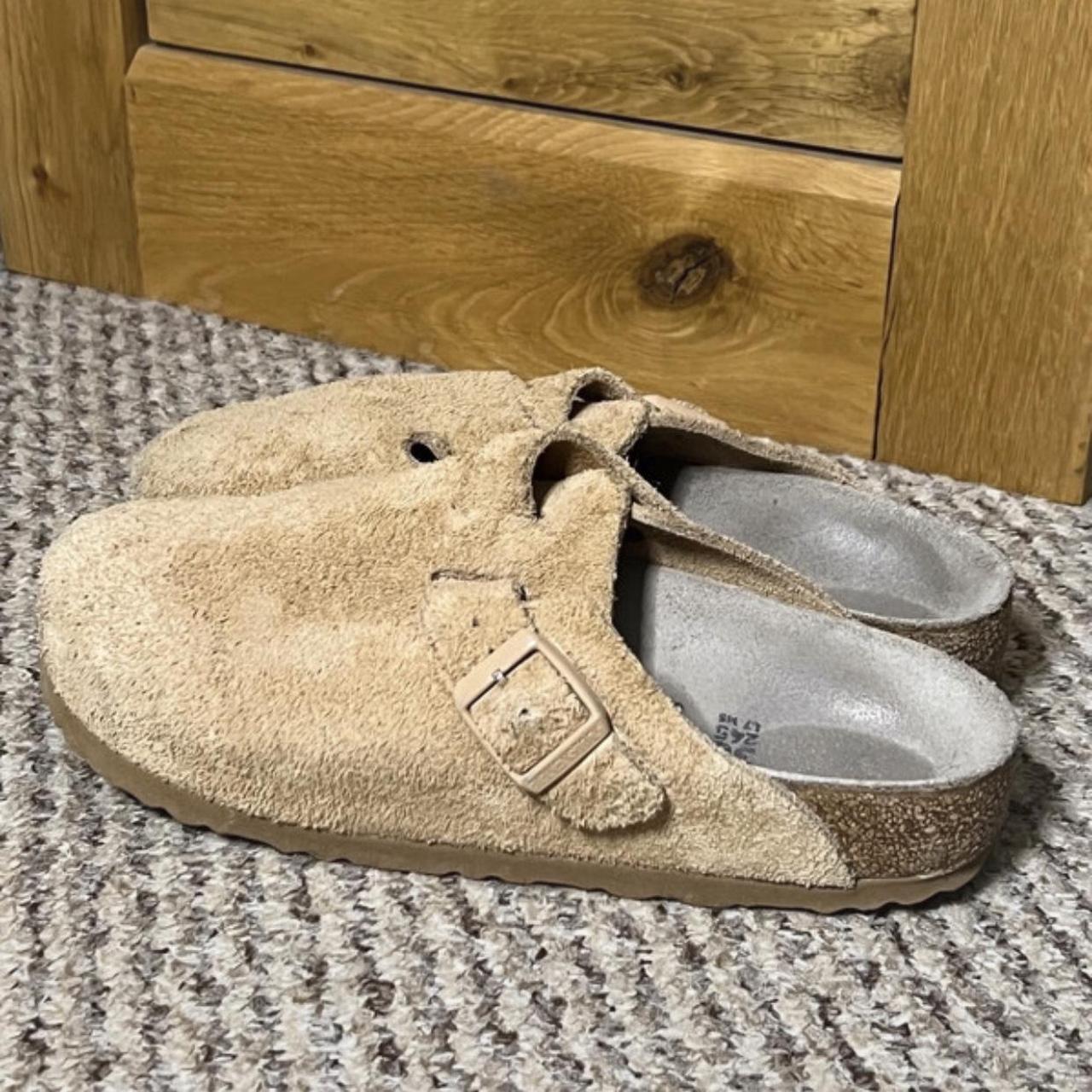 Birkenstock Boston clogs soft footbed suede in... - Depop