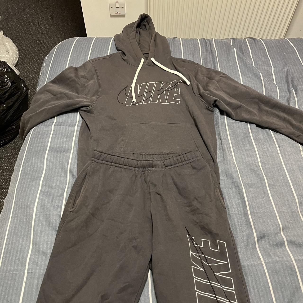 Nike Men's Grey and White Jumpsuit | Depop