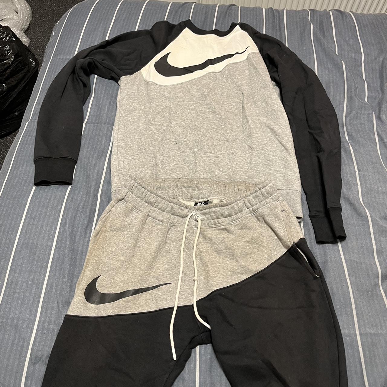 Nike Men's Black and Grey Jumpsuit | Depop