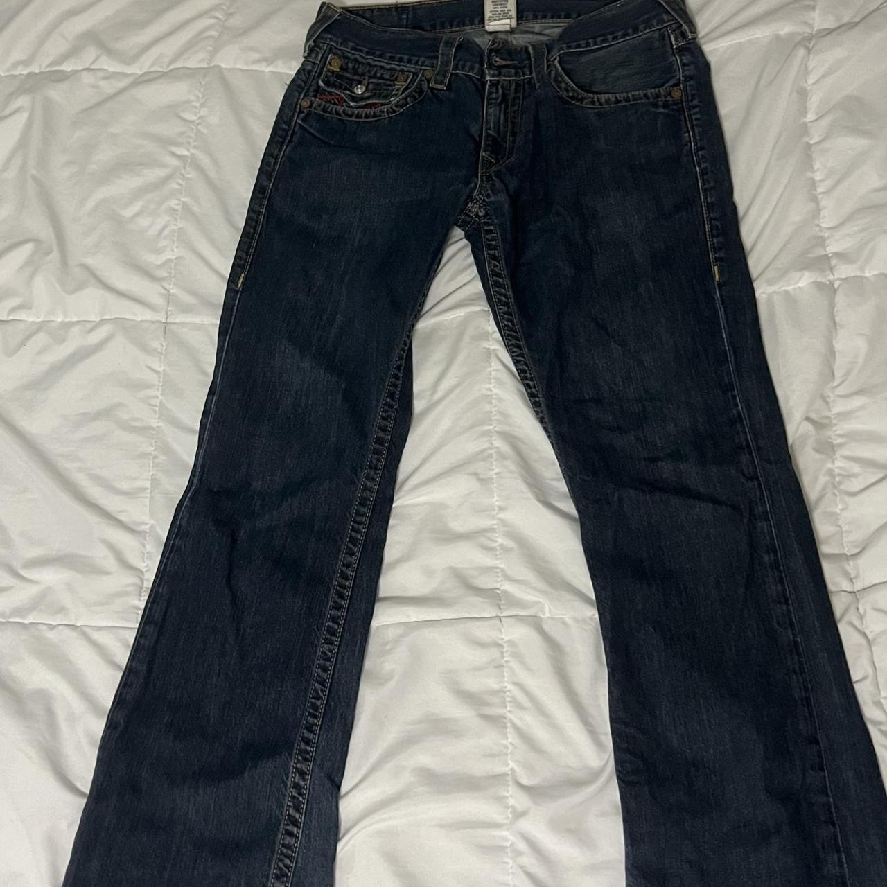 true religion bootcut jeans great flare jeans size... - Depop