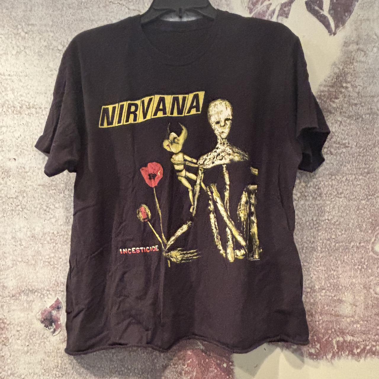 Nirvana Insecticide black and yellow cotton Crop Top... | Depop