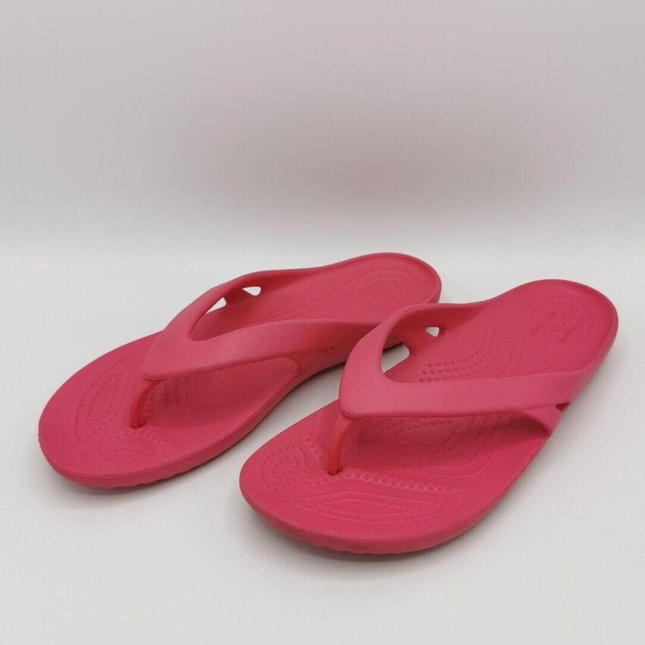CROCS ICONIC COMFORT Womens Flip Flops Sandals Pink... - Depop
