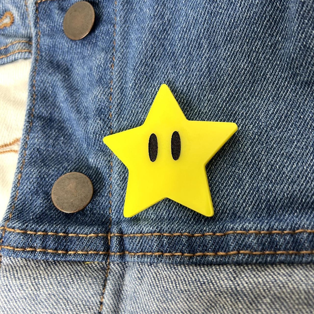 Super Mario Power Star Pin Size: see photo for... - Depop