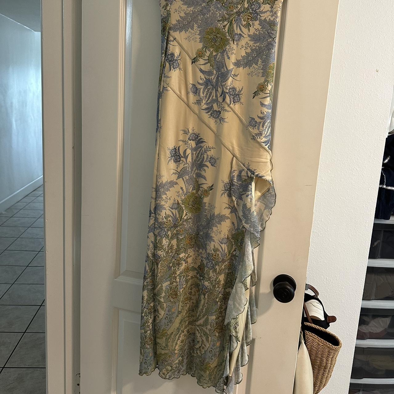 Strapless Tiger Mist Maxi Dress - Depop