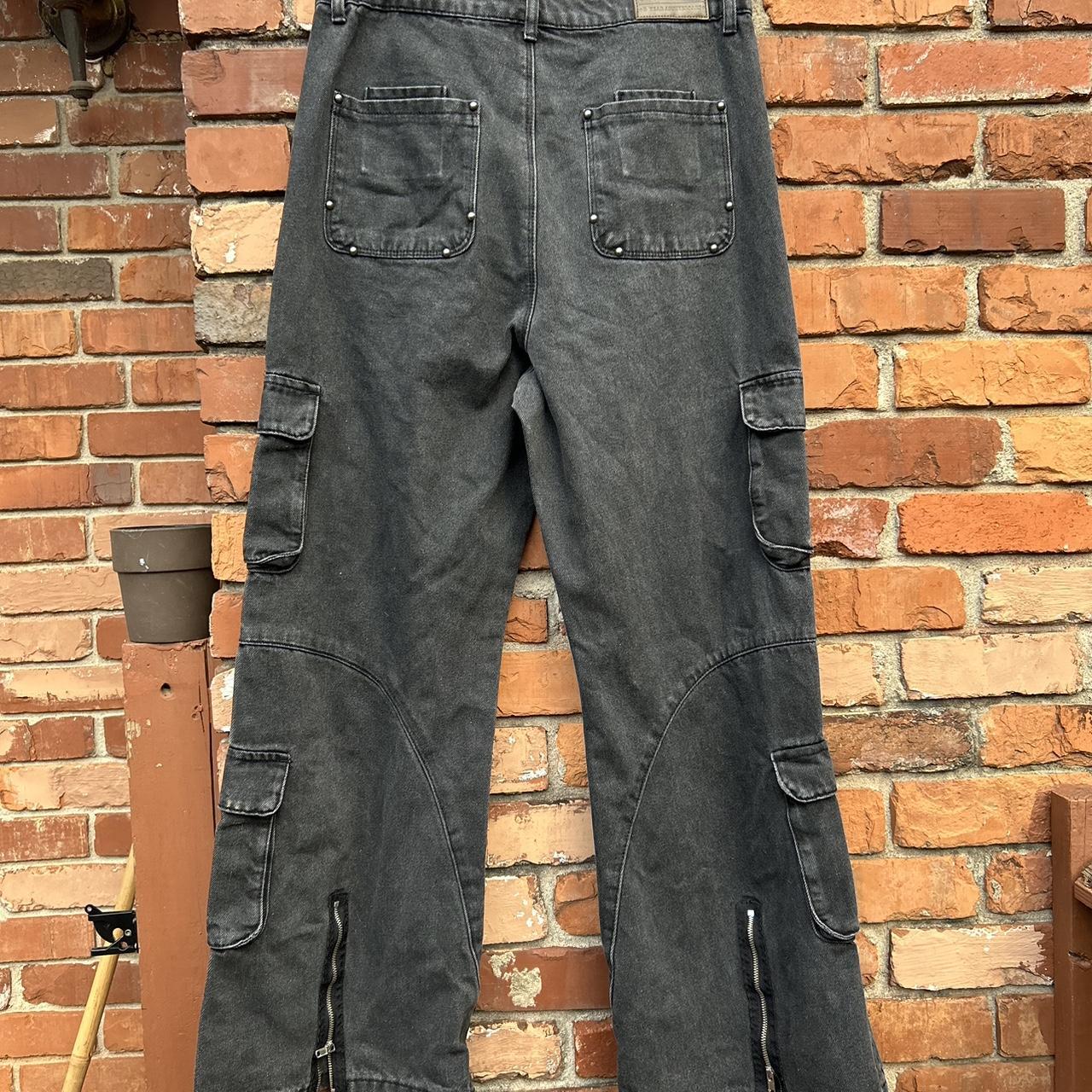 synical global bruised denim cargo pants amazing... | Depop
