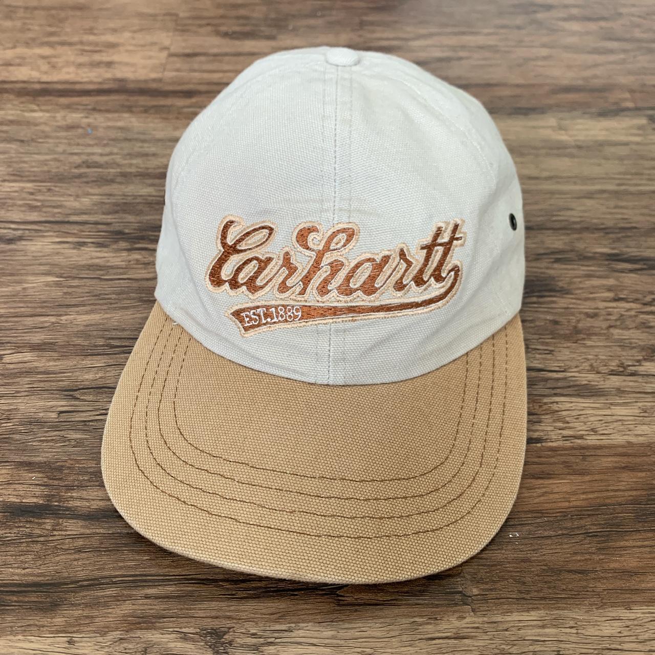 Carhartt Men's Tan and Cream Hat | Depop