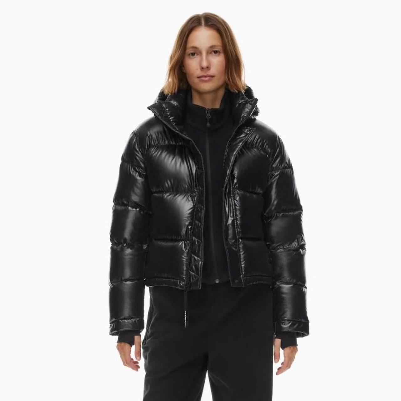 ARITZIA Super Puff Shorty Hi-Gloss (black) #aritzia... - Depop