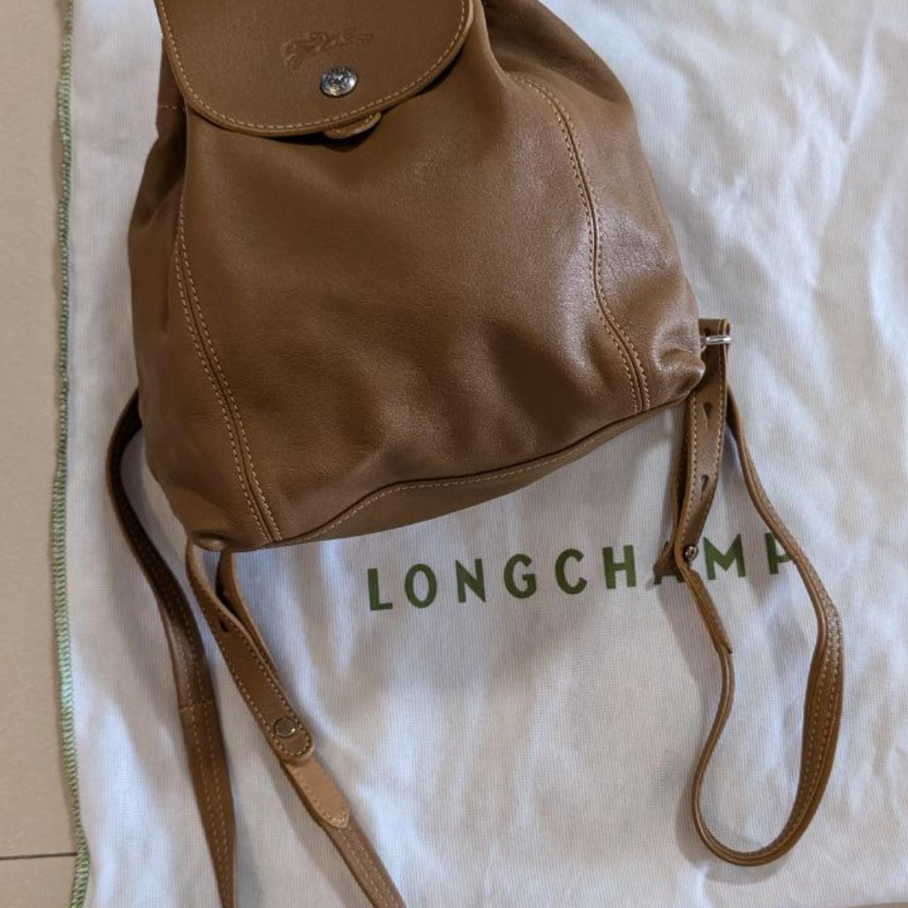 Longchamp le pliage cuir metis leather backpack - Depop