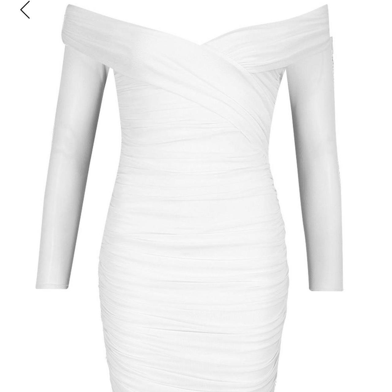 Boohoo Women's White Dress | Depop