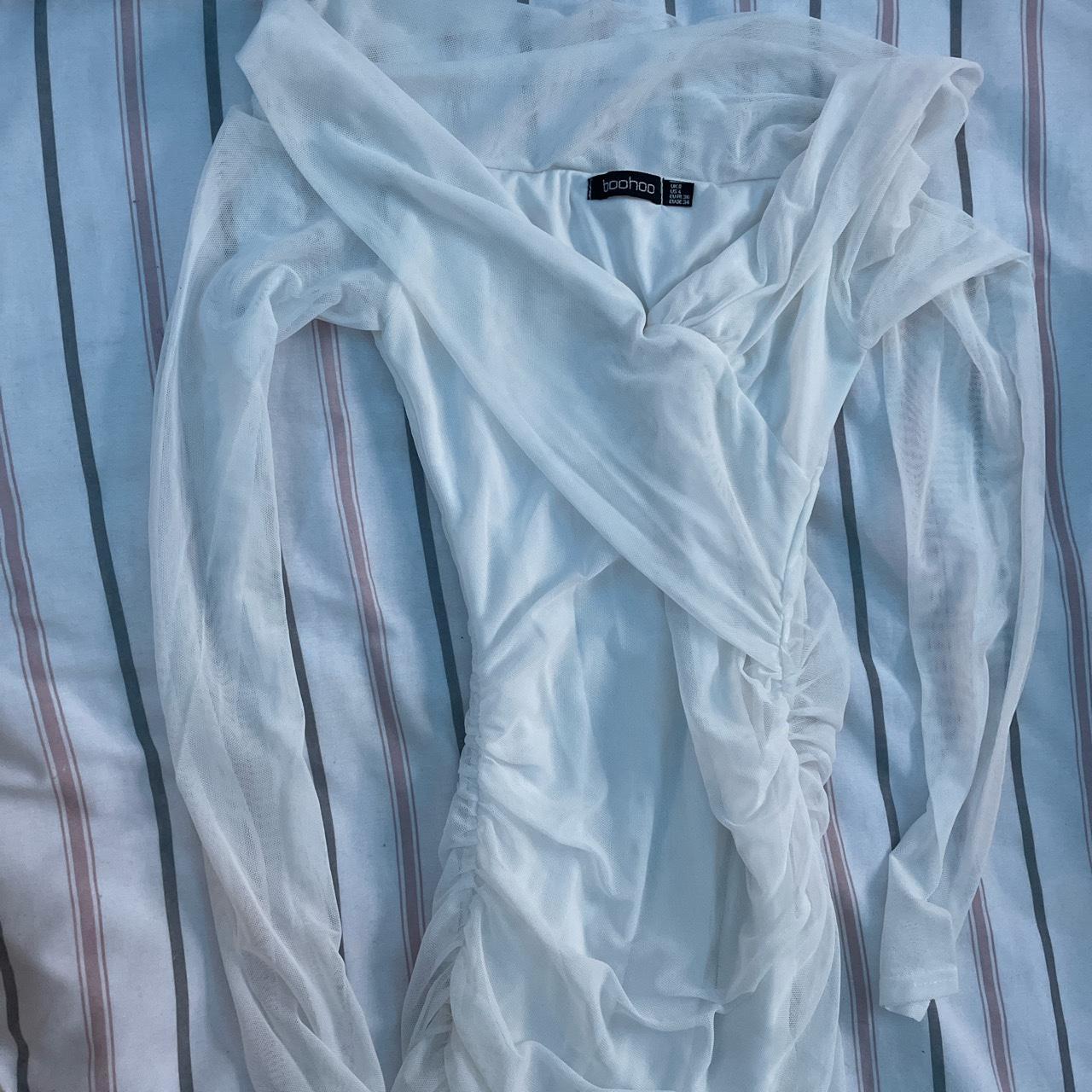 Boohoo Women's White Dress | Depop