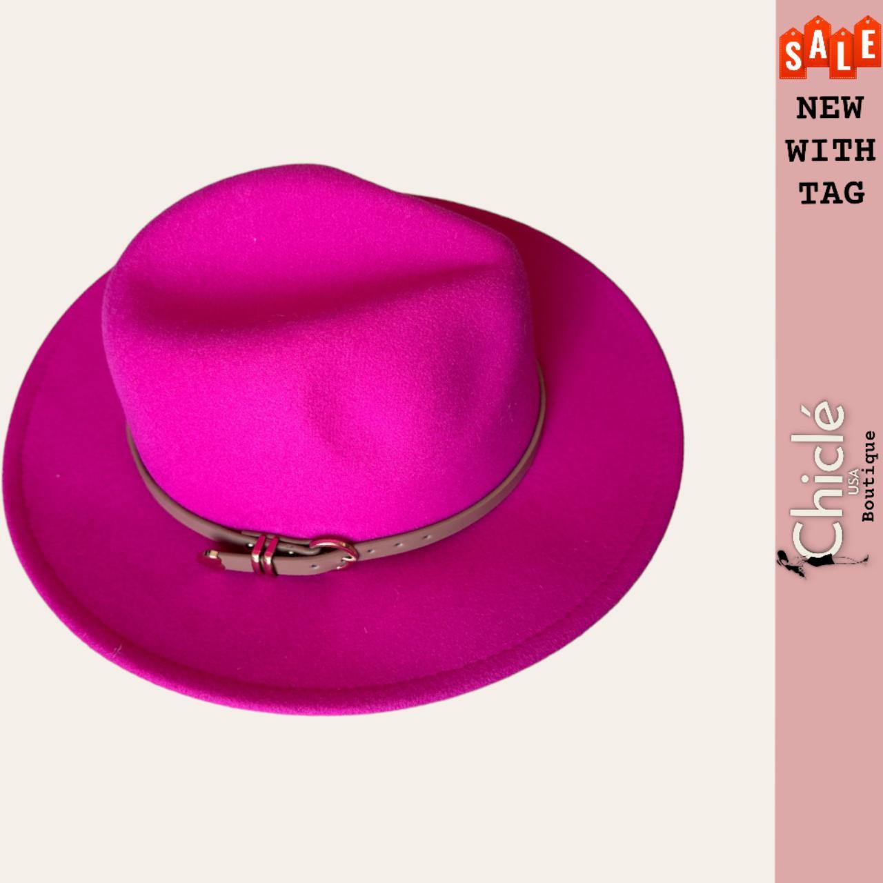 NEW Pink Wool Fedora Hat - Depop