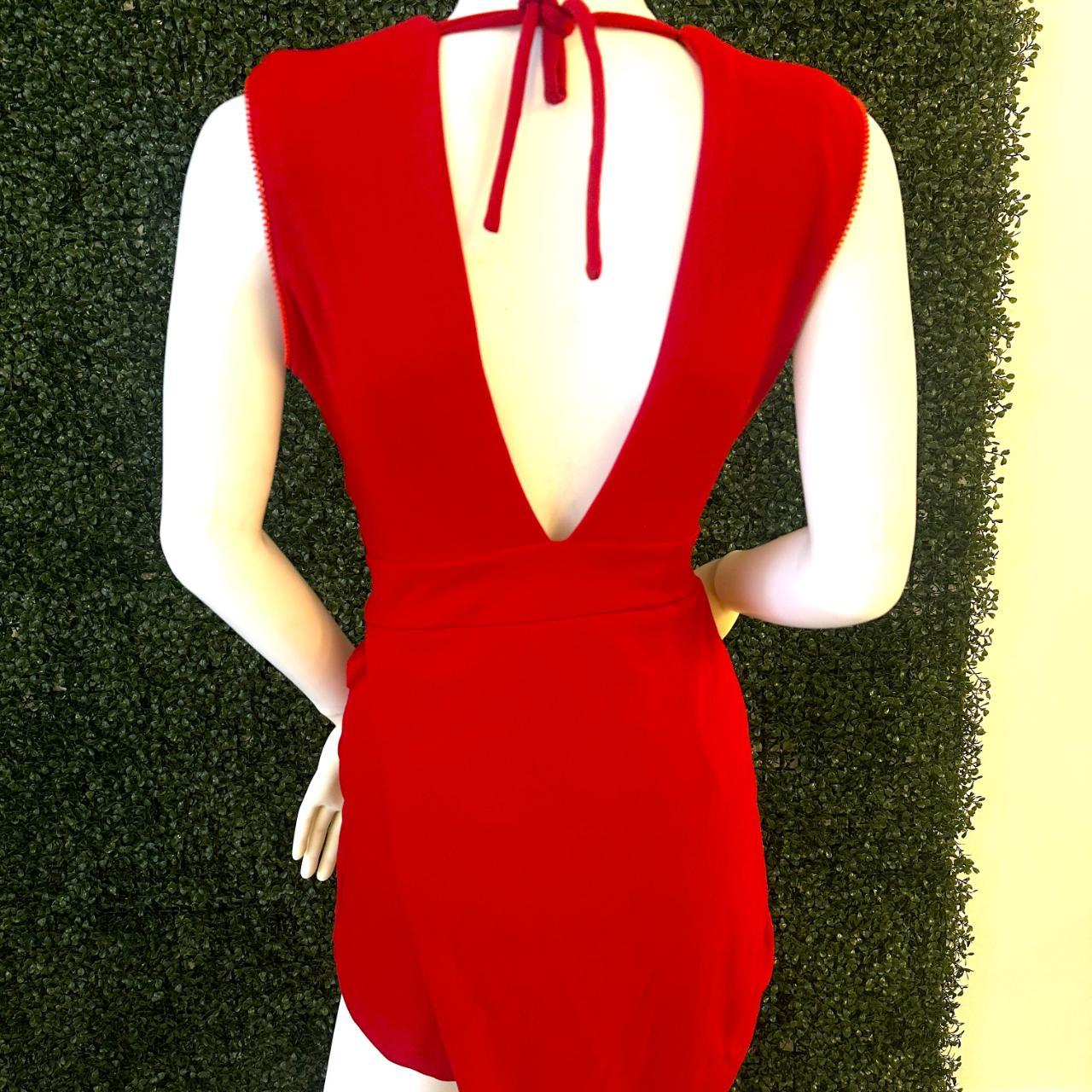 Red Romper with removable sleeves Small From Brazil - Depop