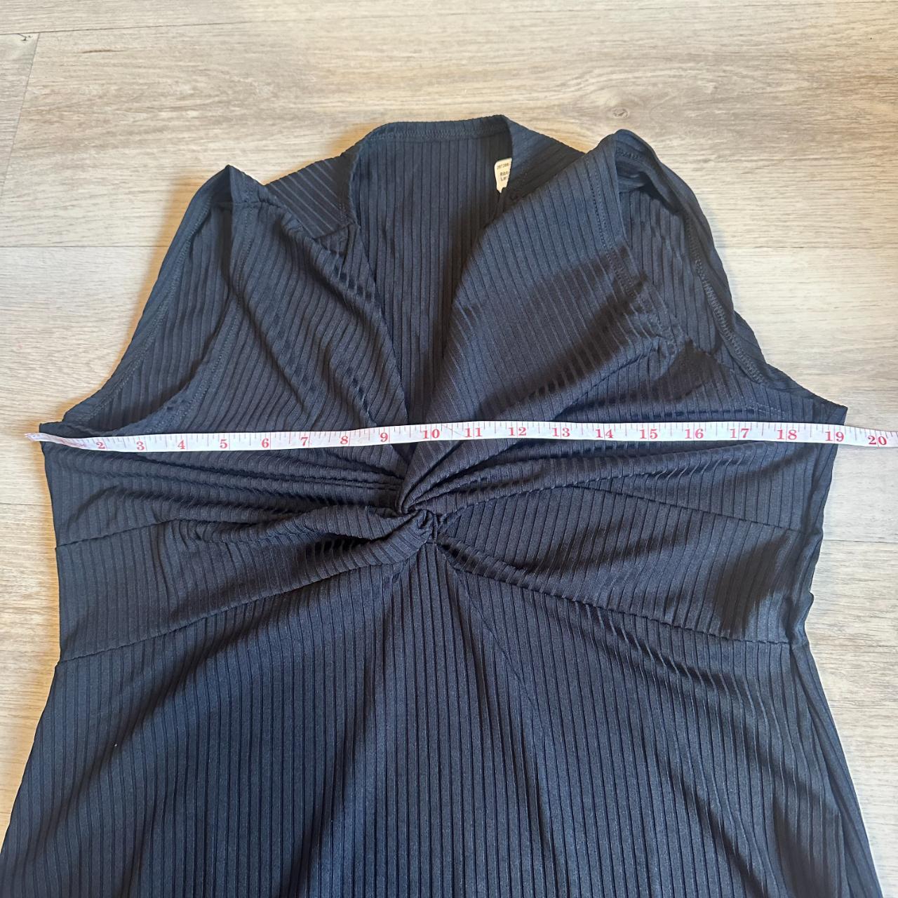 NEW Ribbed Neckline Dress Black Large From... - Depop