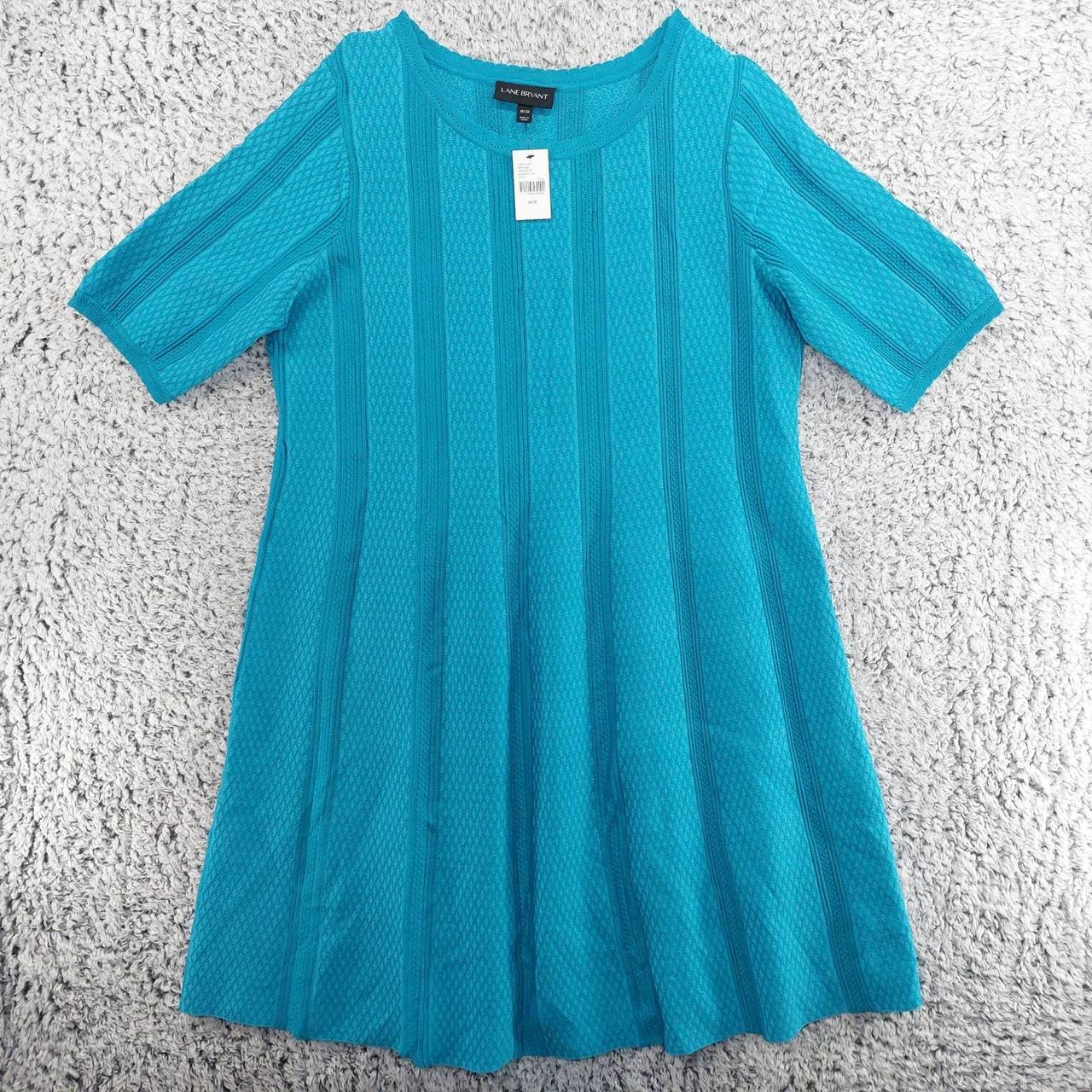 Lane Bryant Women's Blue Dress | Depop