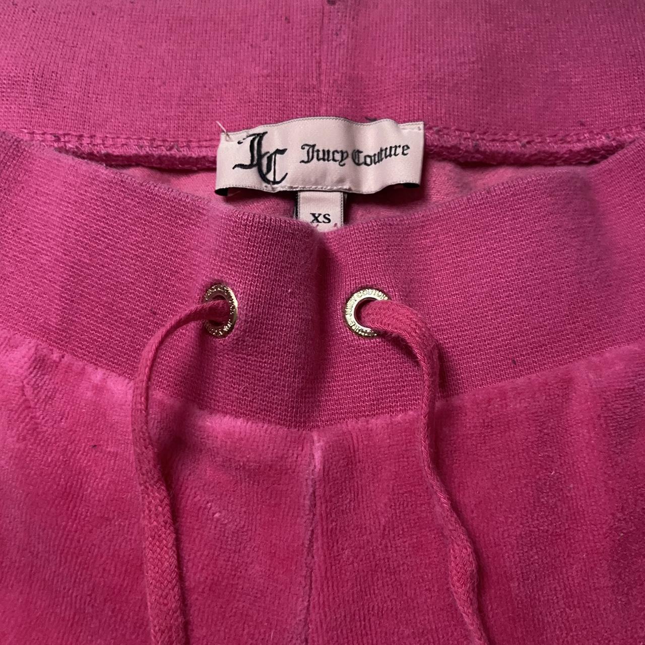 juicy couture velour track pants in a hot pink very... - Depop