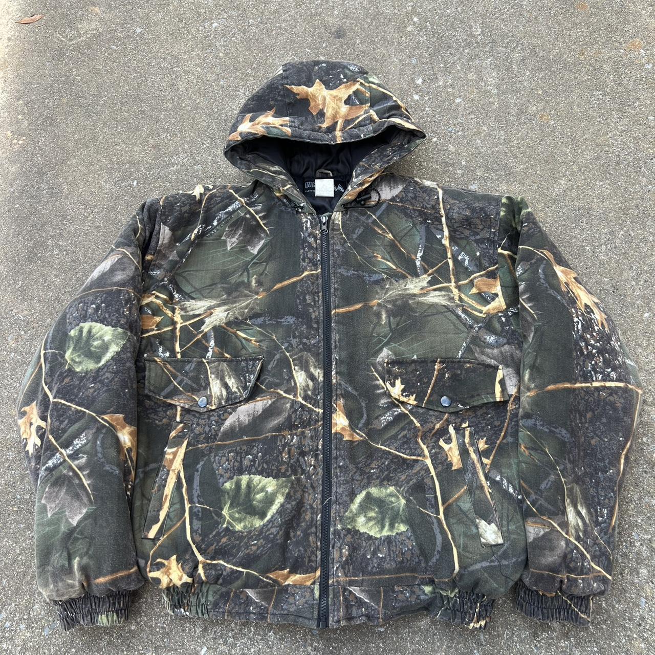 Vintage real tree camo bomber jacket . . . Sz L Pit... - Depop