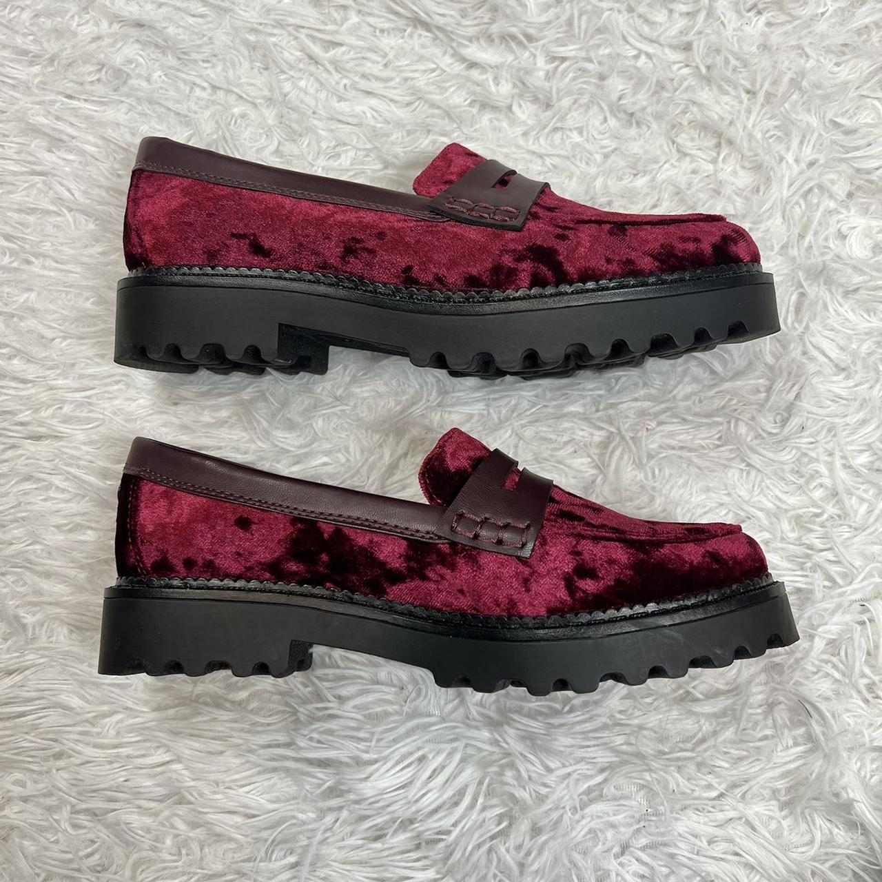 Circus by Sam Edelman Women's Burgundy and Red Loafers | Depop