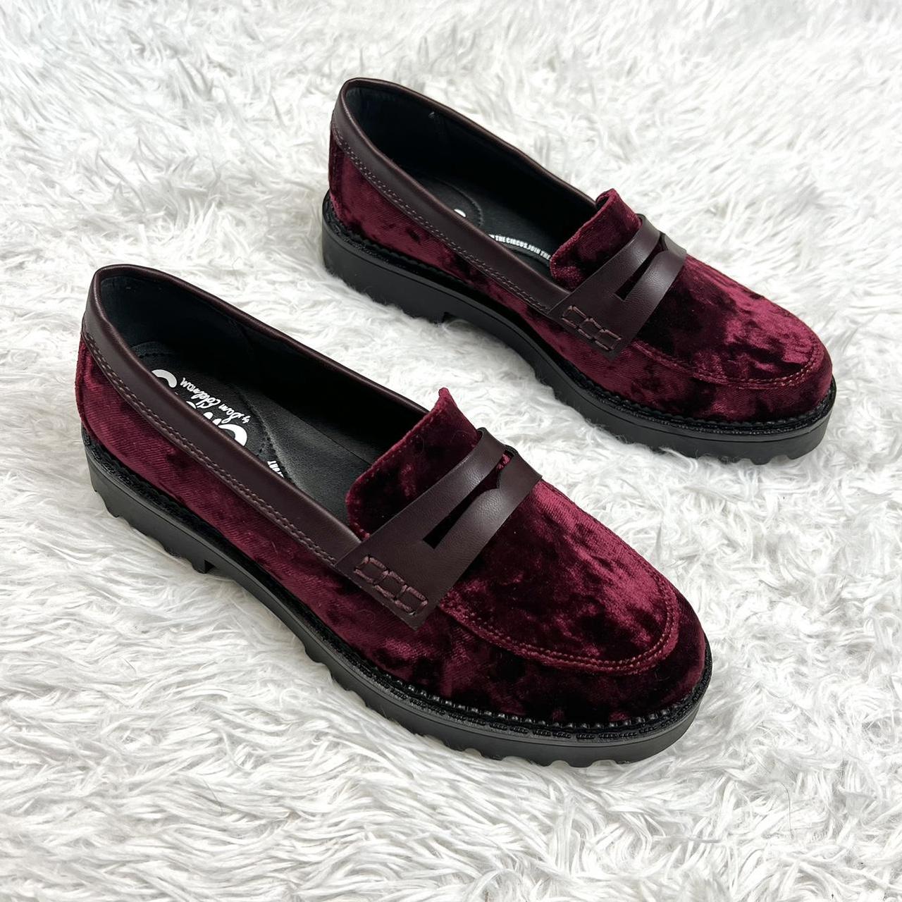 Circus by Sam Edelman Women's Burgundy and Red Loafers | Depop