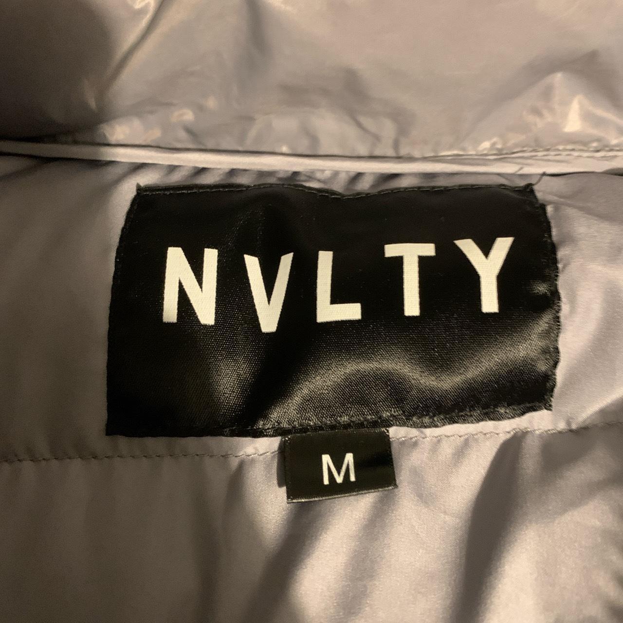 NVLTY Shiny Puffer Jacket - Charcoal Grey completely... - Depop