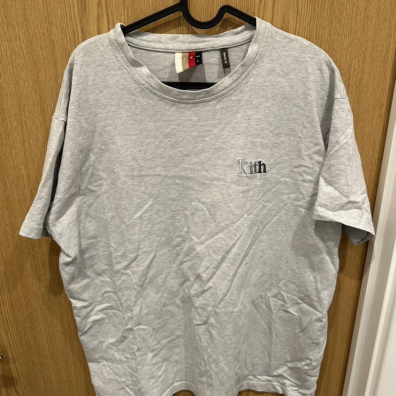 Grey Kith Tonal Logo Tee - Depop