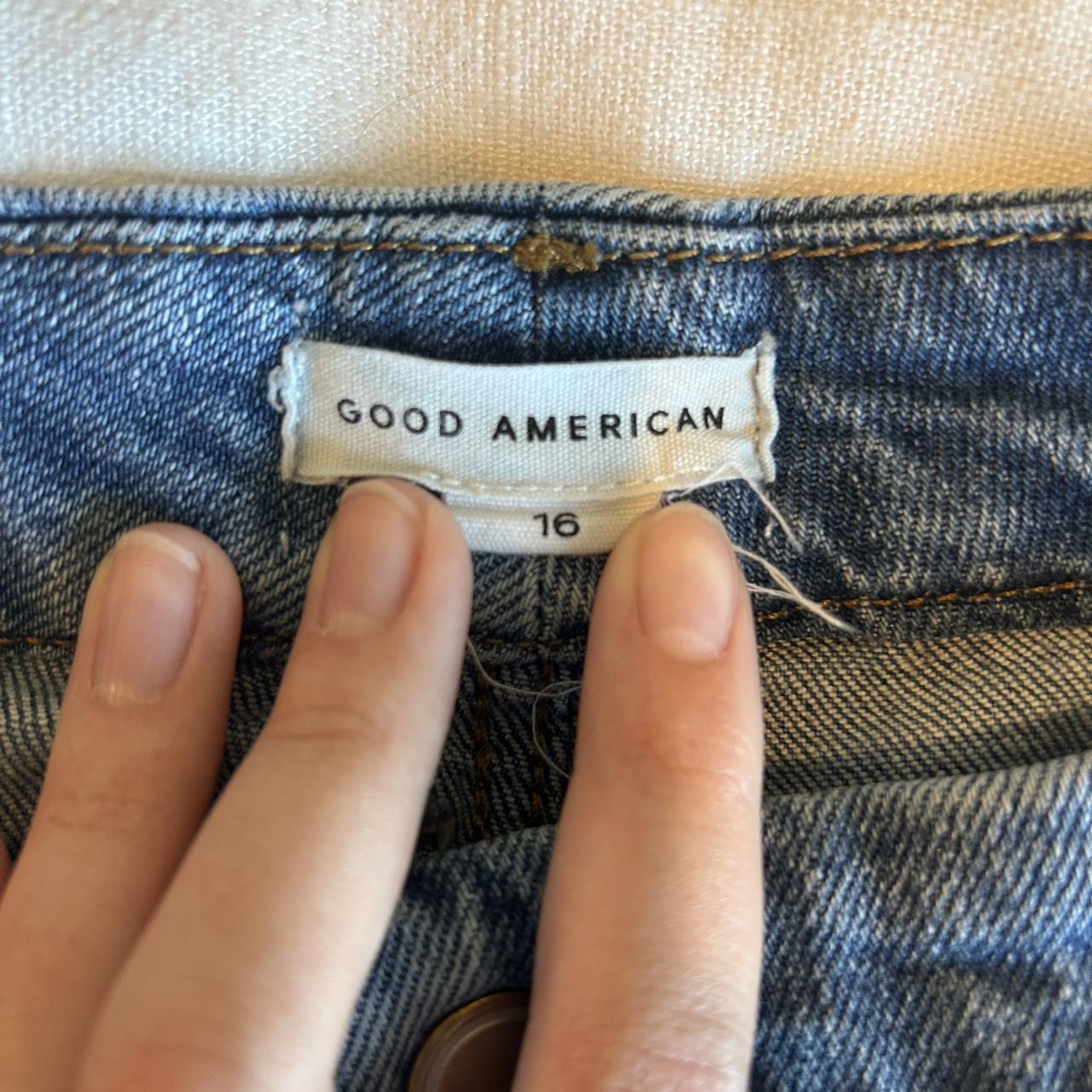 good American size 16 wide leg jeans. super... - Depop