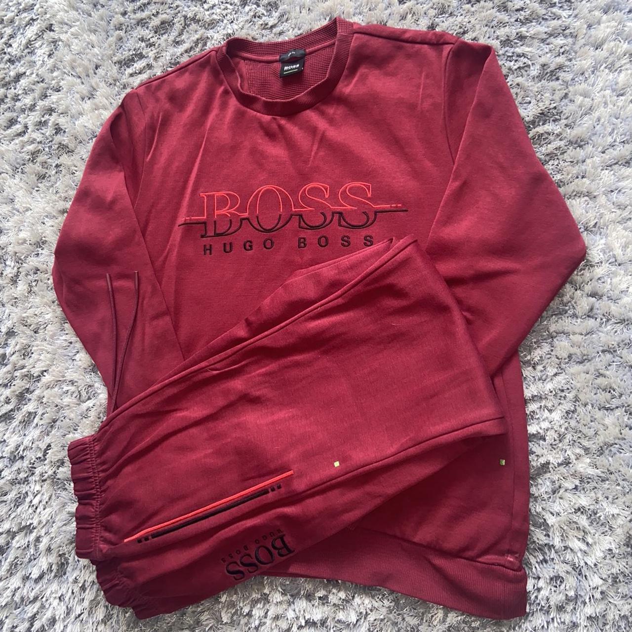 Hugo boss track suit. Top is large and bottoms are... - Depop