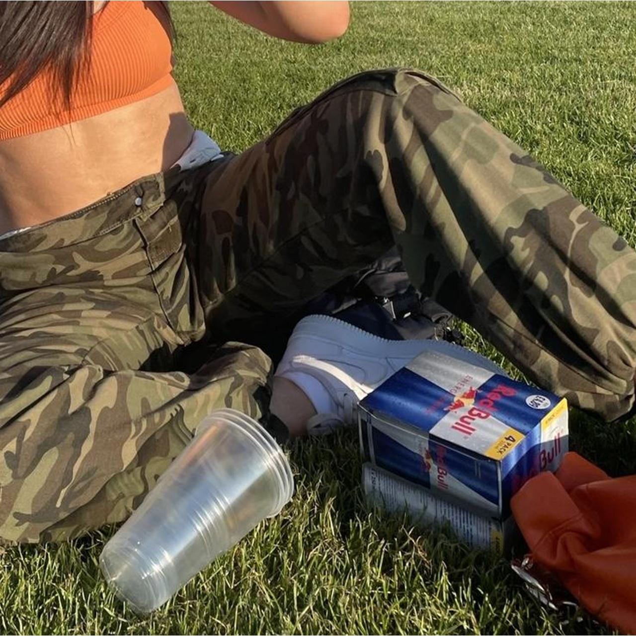 Army print cargos/parachute trousers Shein - Depop