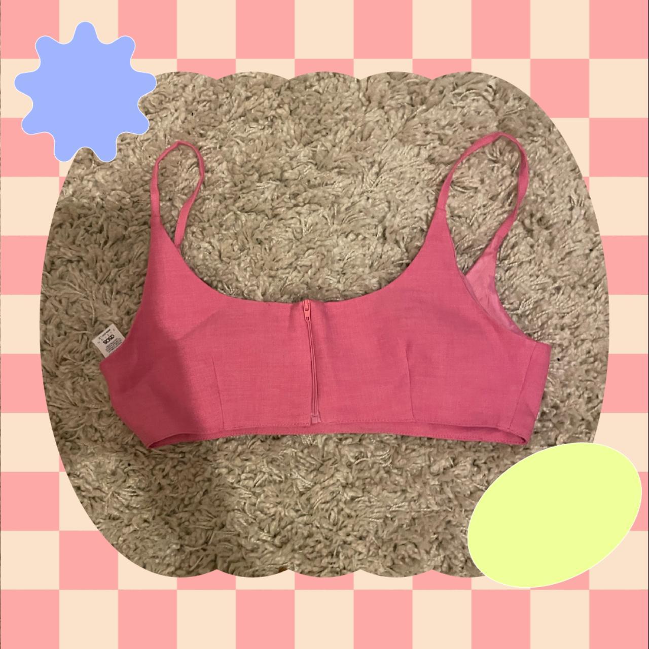 SUPER CROP PINK TOP - WOMENS ASOS UK - SIZE 8 (Fits... - Depop