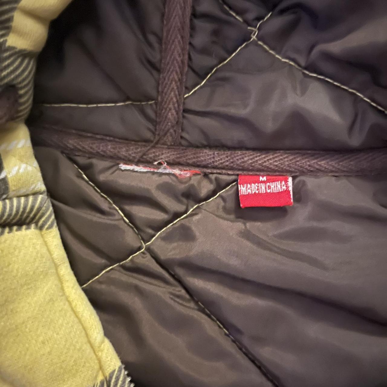 super dope yellow and brown plaid element jacket... - Depop